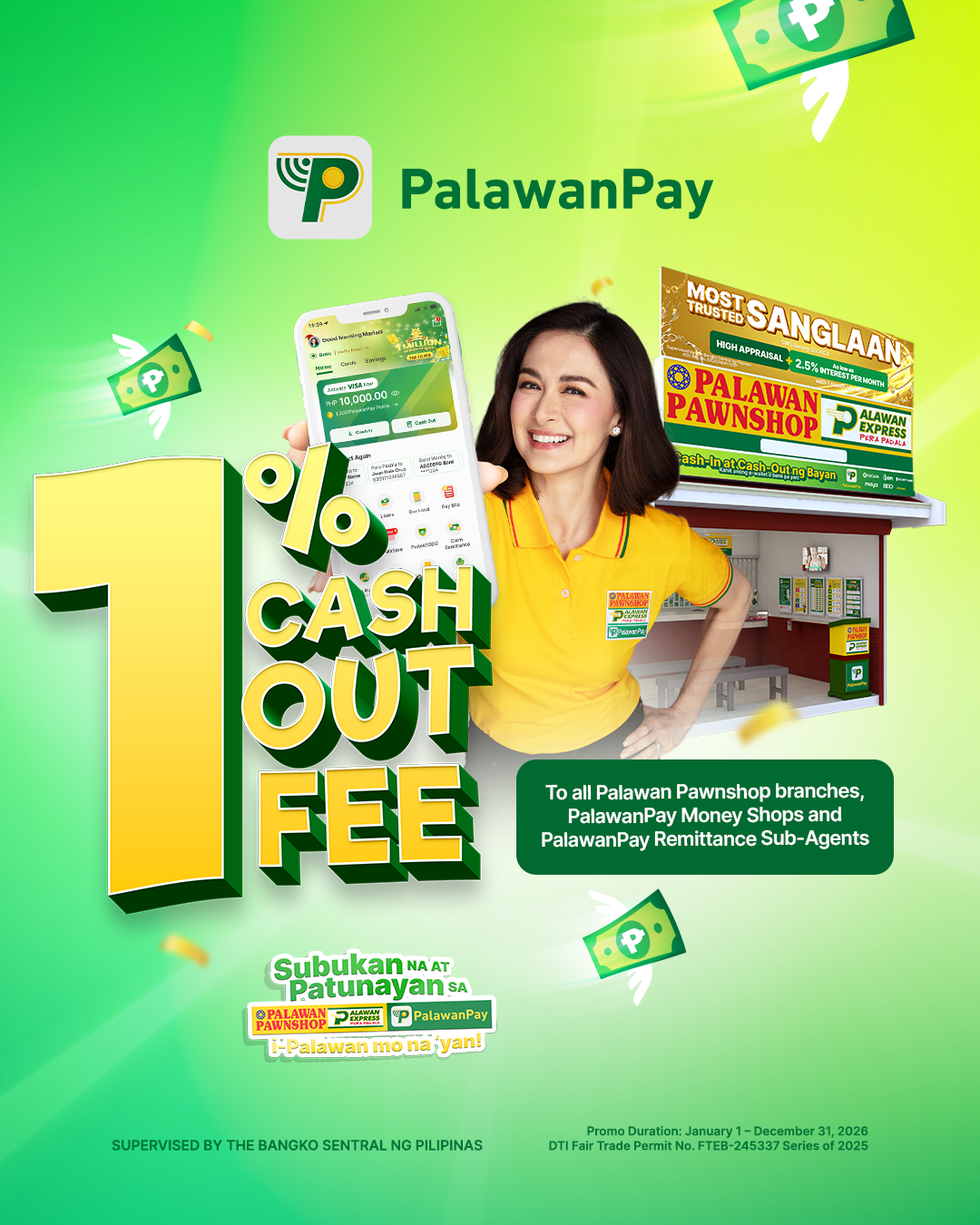 1% CASH OUT FEE - PalawanPay